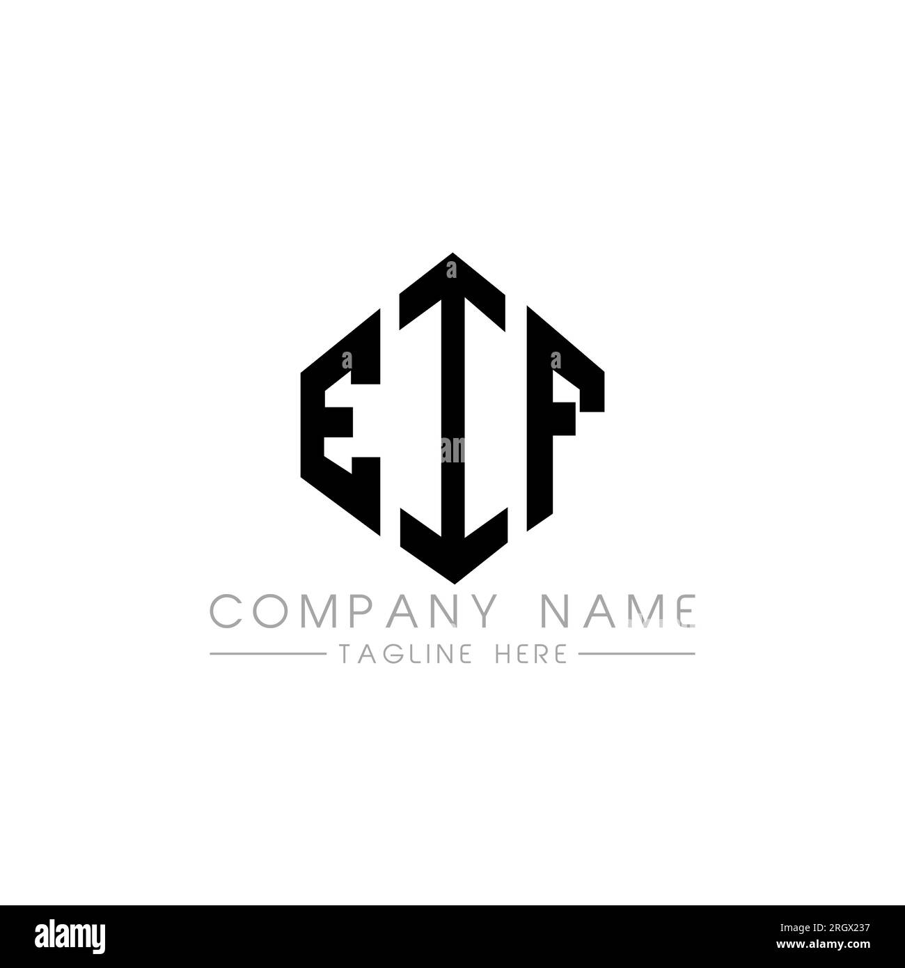 EIF letter logo design with polygon shape. EIF polygon and cube shape ...