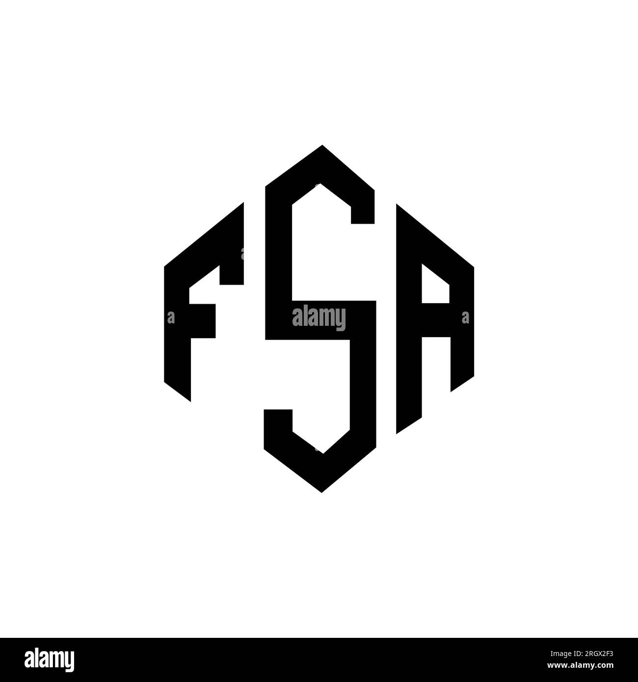 Fsa Letter Logo Design With Polygon Shape Fsa Polygon And Cube Shape Logo Design Fsa Hexagon