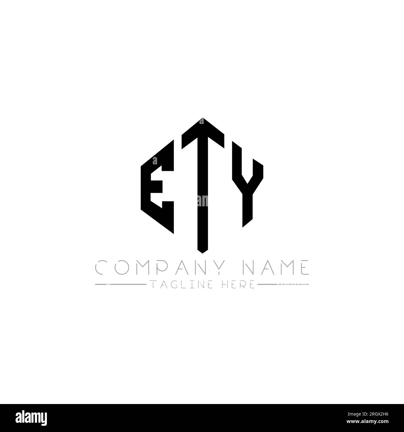 ETY letter logo design with polygon shape. ETY polygon and cube shape ...