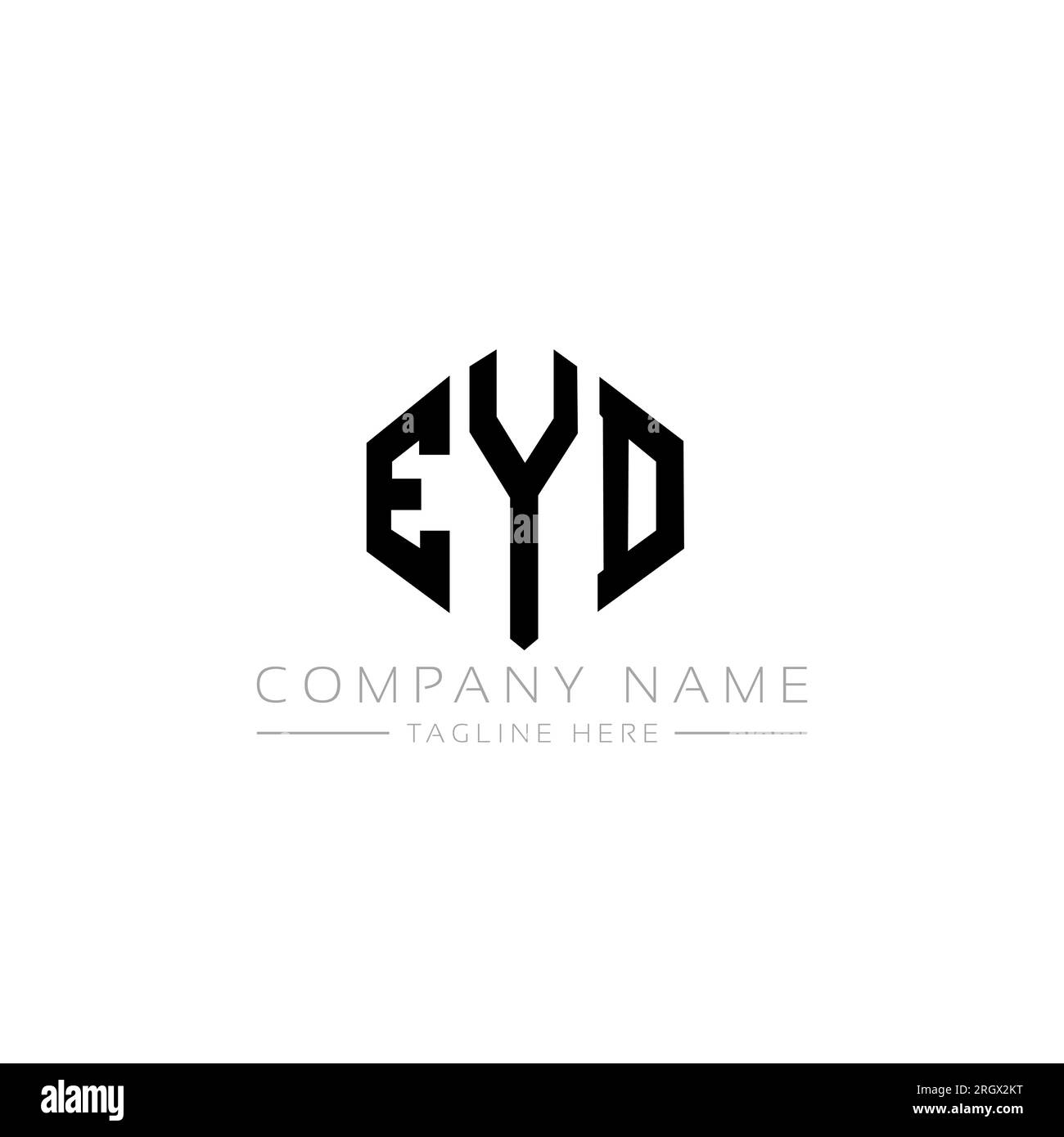 EYD letter logo design with polygon shape. EYD polygon and cube shape ...