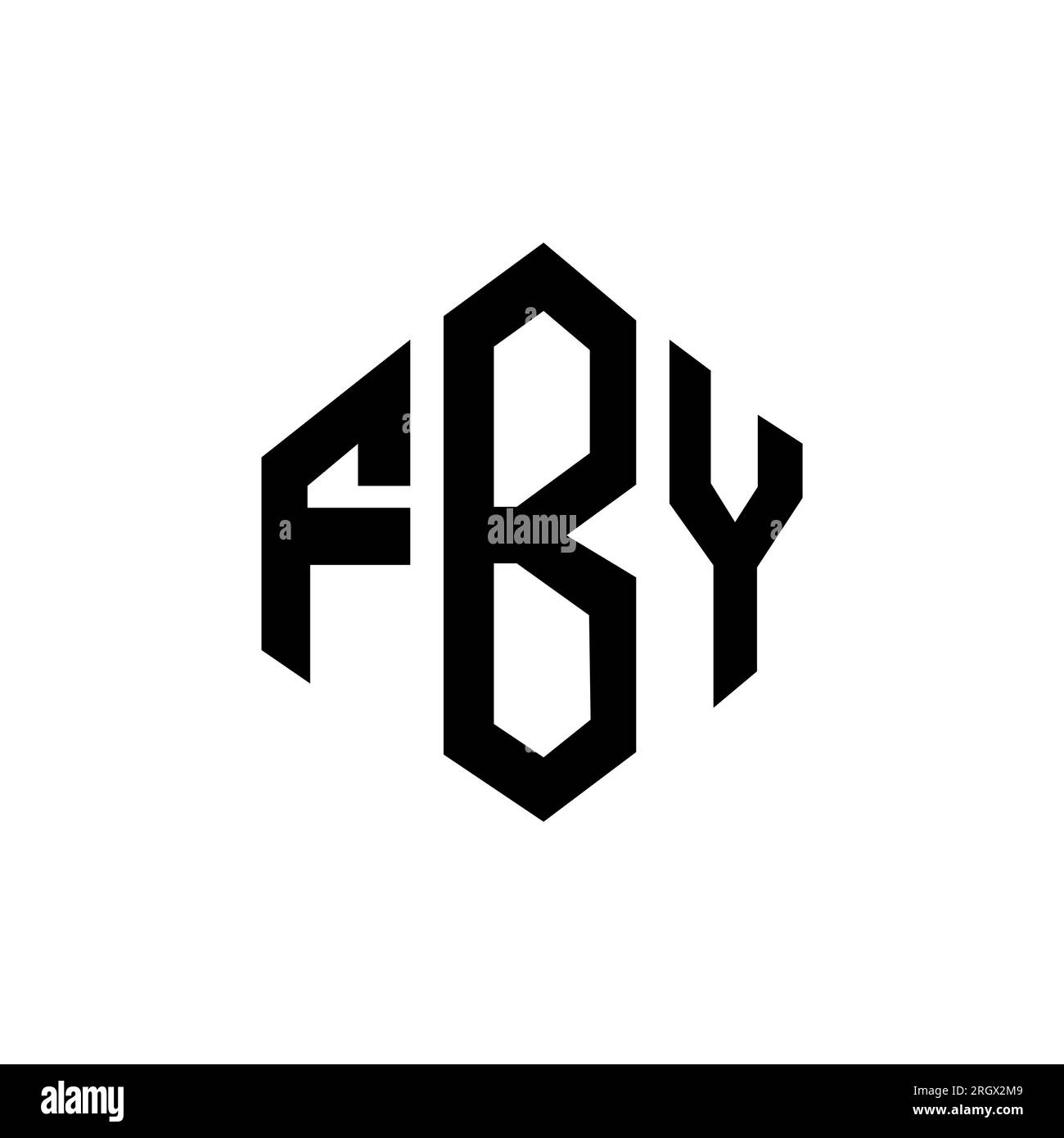 FBY letter logo design with polygon shape. FBY polygon and cube shape ...