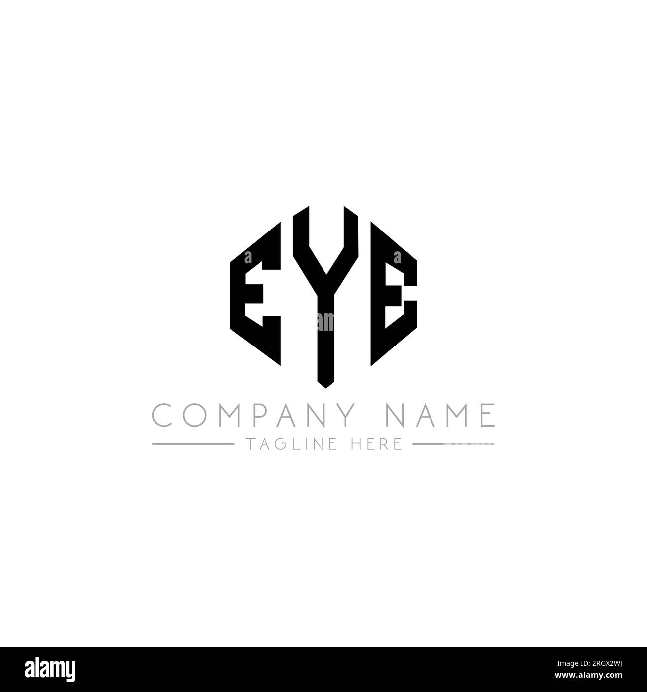 EYE letter logo design with polygon shape. EYE polygon and cube shape logo design. EYE hexagon ...
