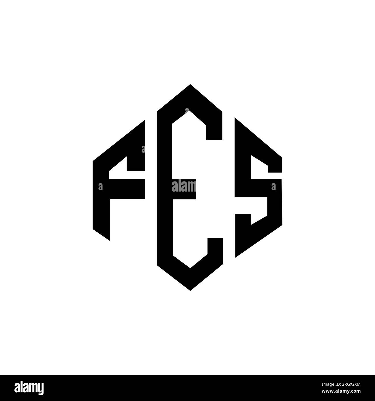 FES letter logo design with polygon shape. FES polygon and cube shape ...