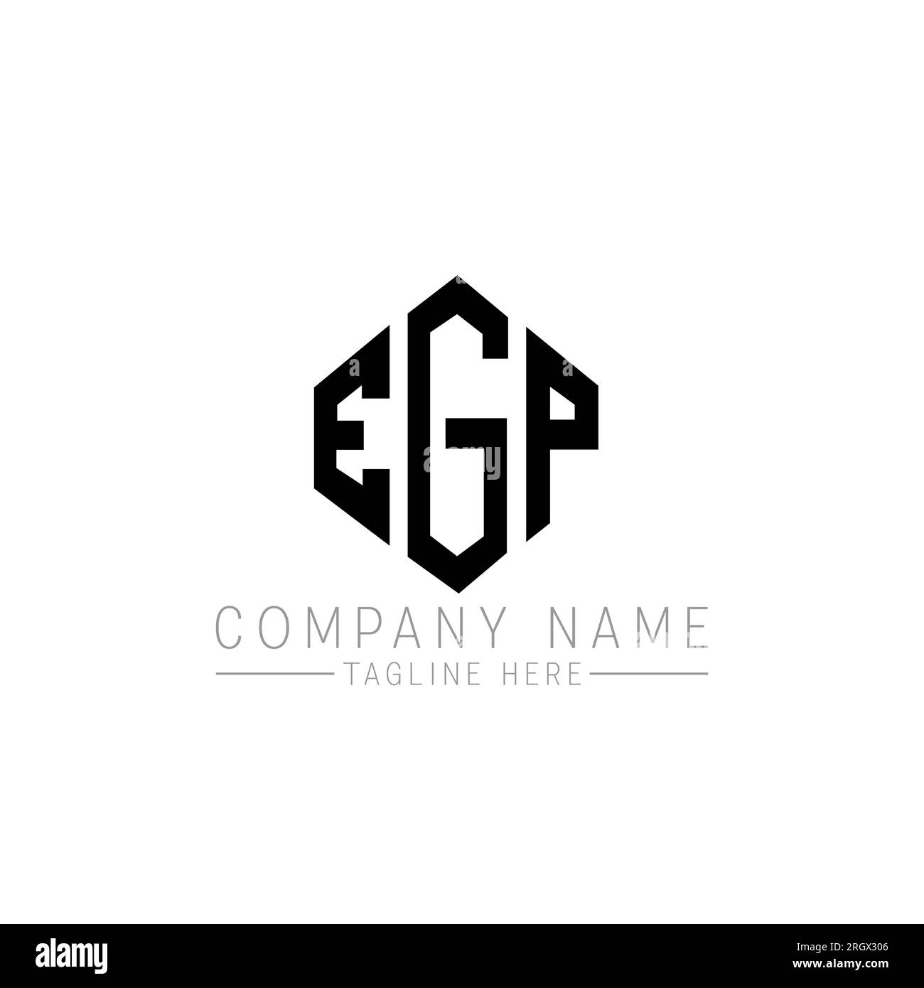 EGP letter logo design with polygon shape. EGP polygon and cube shape ...
