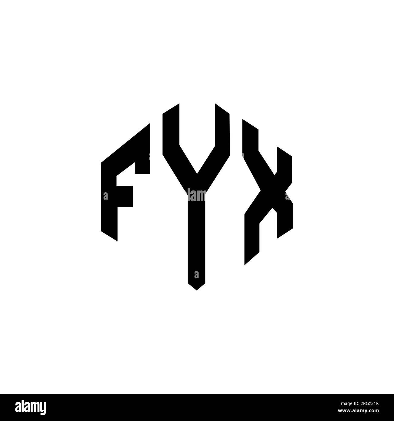 FYX letter logo design with polygon shape. FYX polygon and cube shape ...