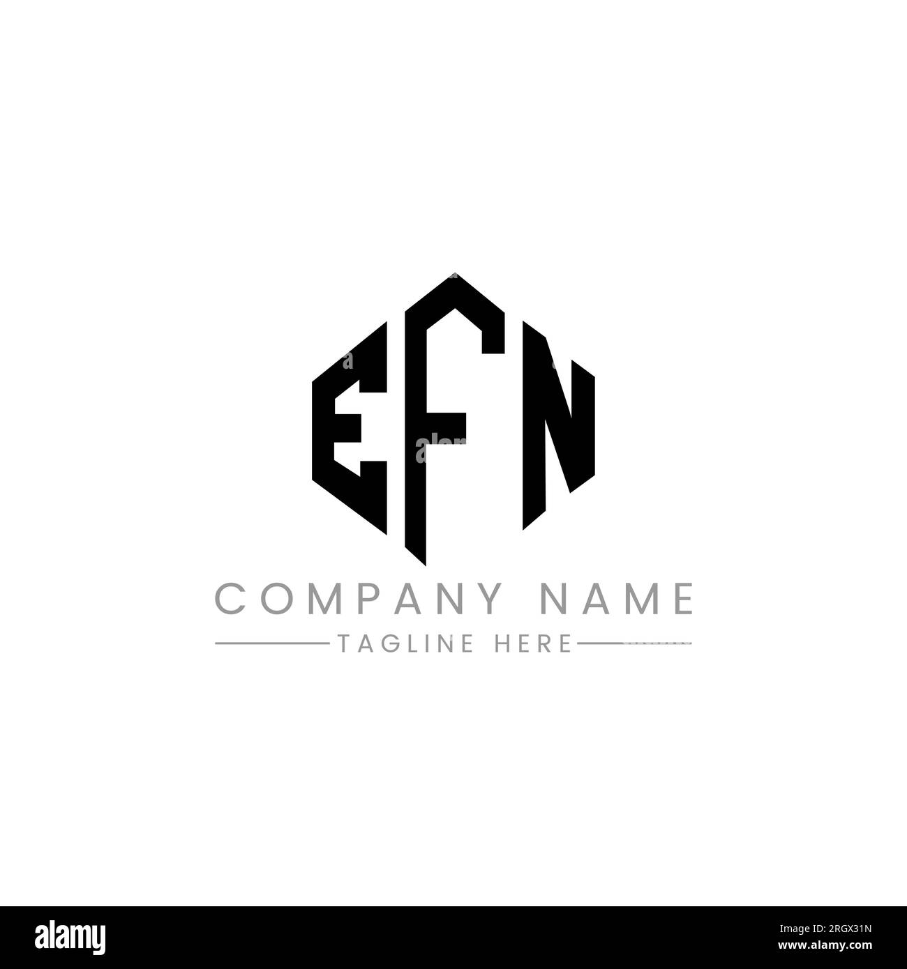 EFN letter logo design with polygon shape. EFN polygon and cube shape ...