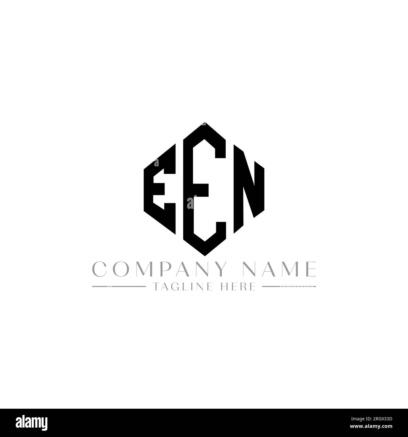 EEN letter logo design with polygon shape. EEN polygon and cube shape ...