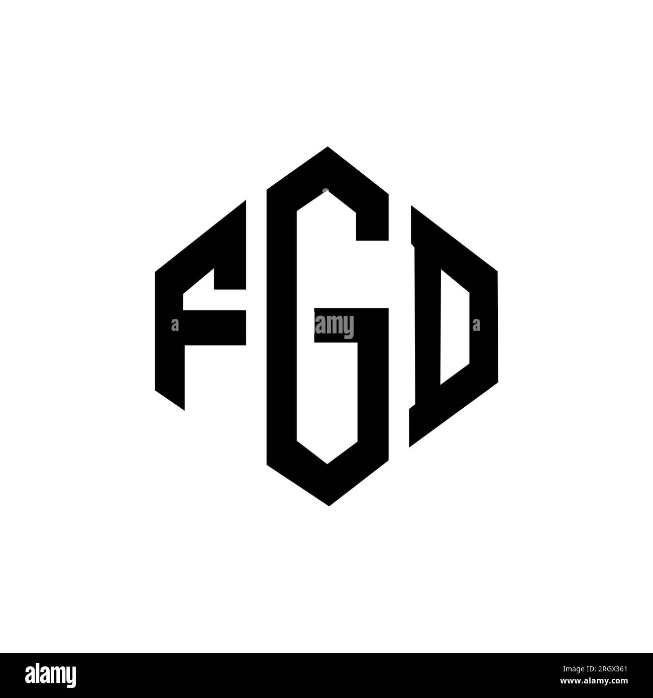 FGD letter logo design with polygon shape. FGD polygon and cube shape ...