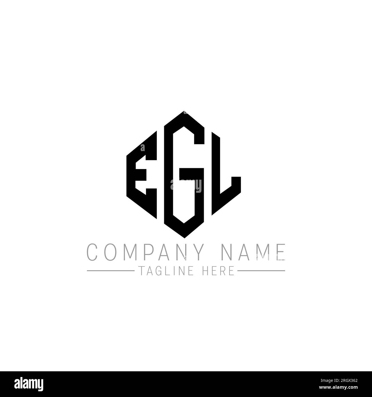 EGL letter logo design with polygon shape. EGL polygon and cube shape ...