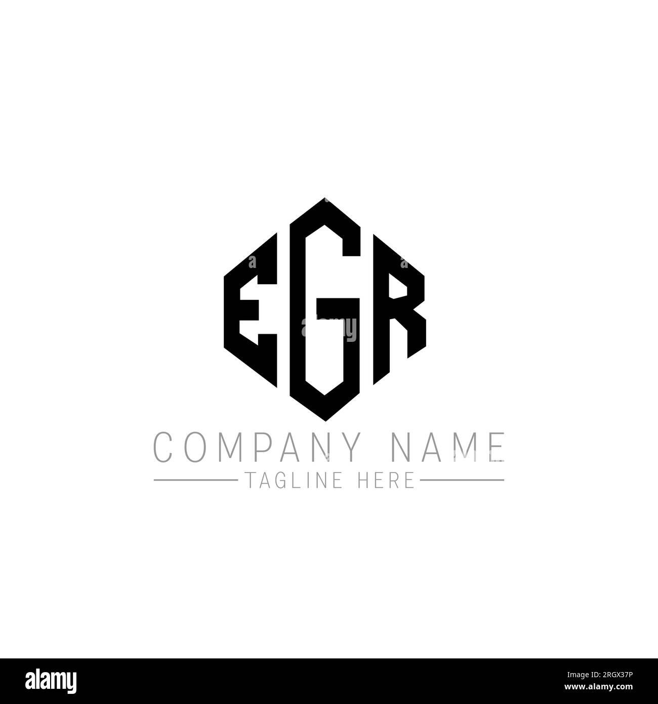 EGR letter logo design with polygon shape. EGR polygon and cube shape ...