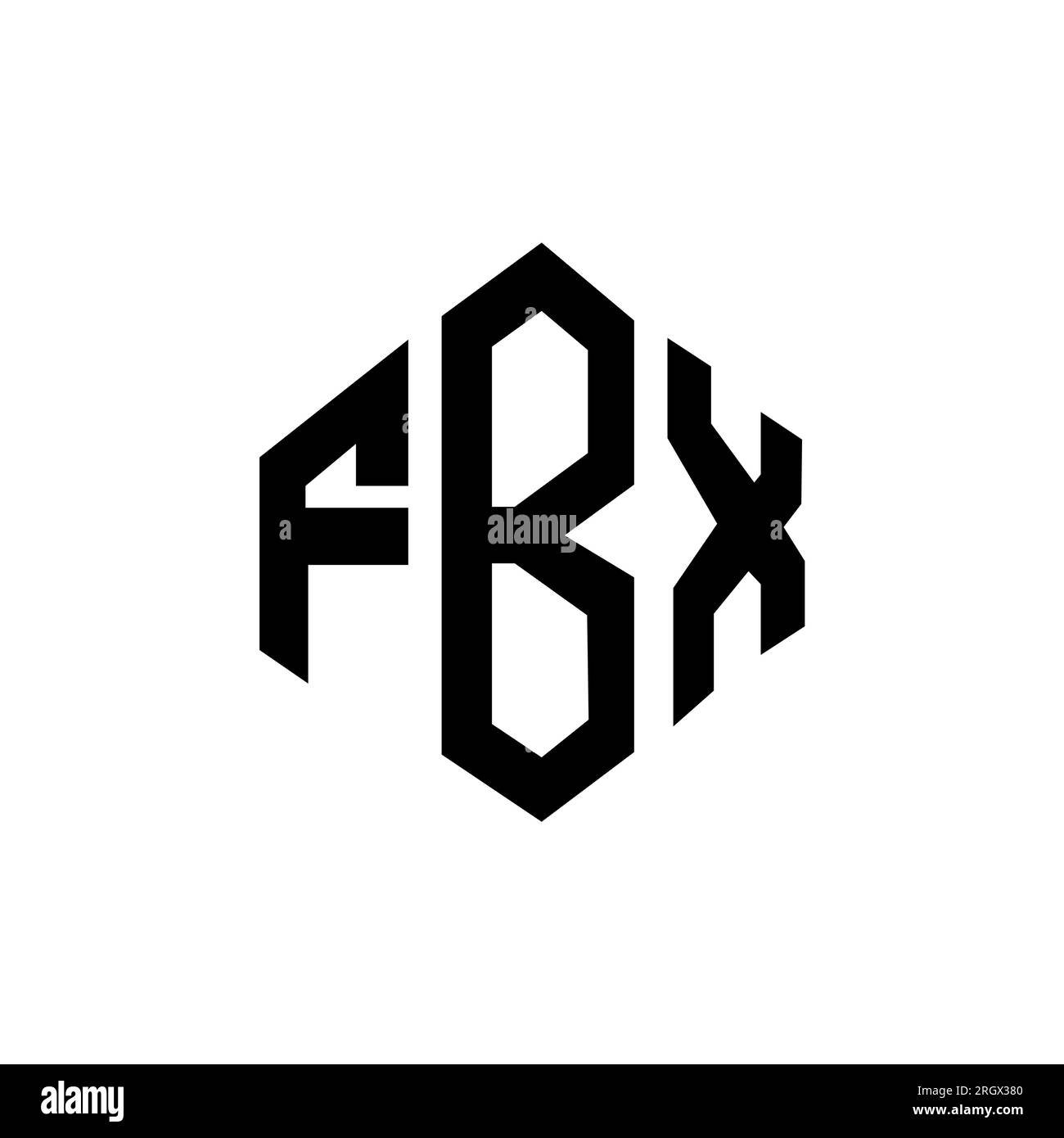 FBX letter logo design with polygon shape. FBX polygon and cube shape ...