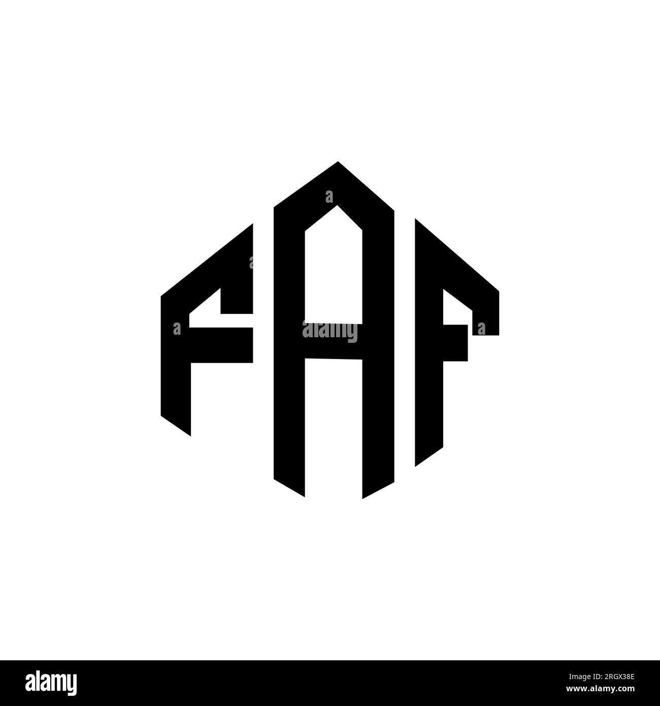 FAF letter logo design with polygon shape. FAF polygon and cube shape ...