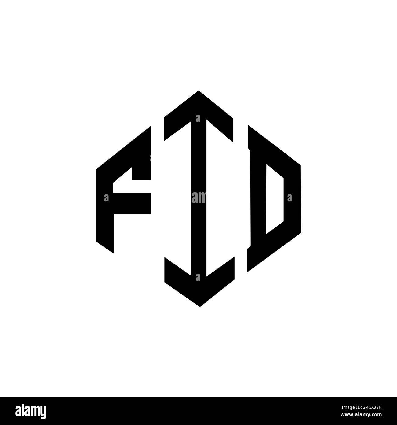 FID letter logo design with polygon shape. FID polygon and cube shape ...