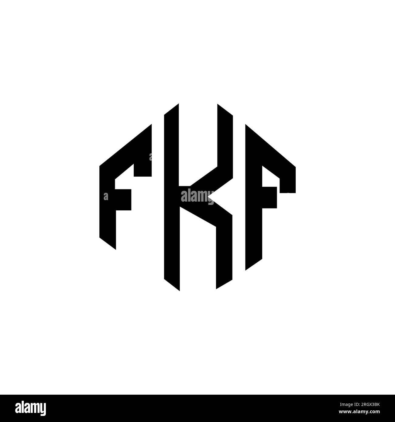 FKF letter logo design with polygon shape. FKF polygon and cube shape ...