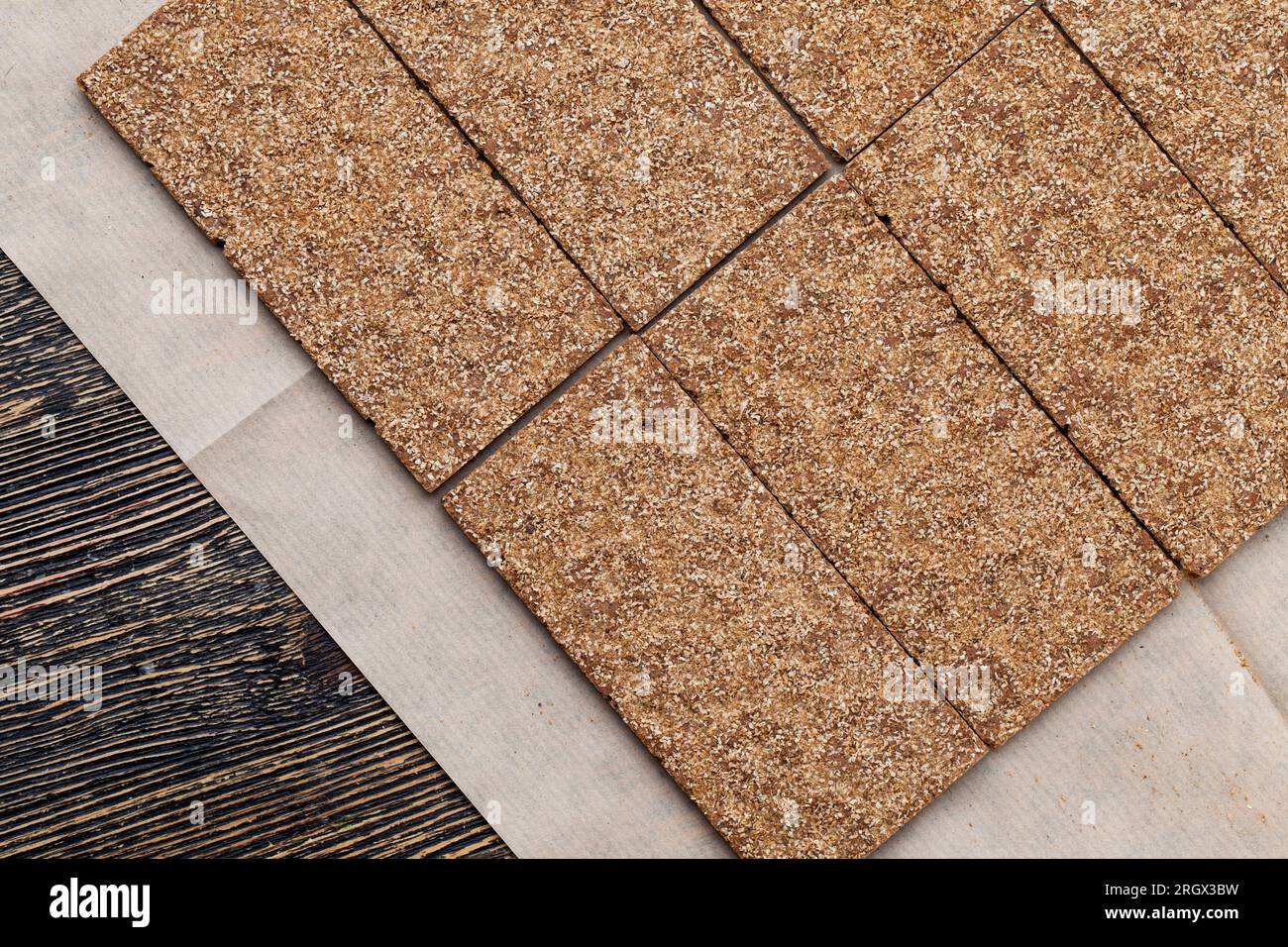 crispy rye bread, healthy foods made from rye flour, thin and crispy ...