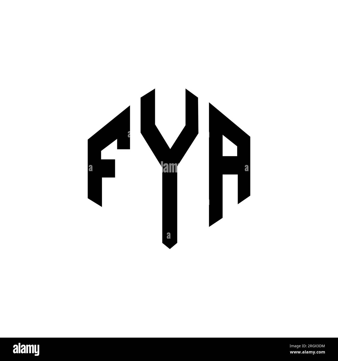 FYA letter logo design with polygon shape. FYA polygon and cube shape ...