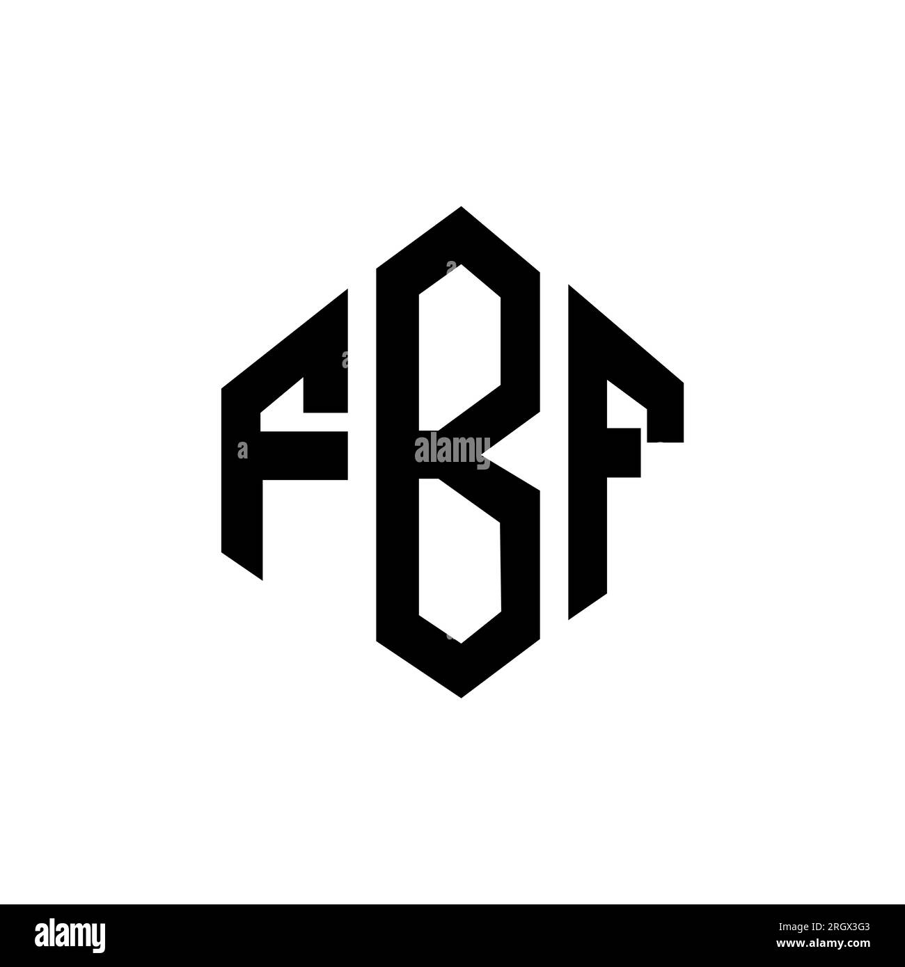 FBF letter logo design with polygon shape. FBF polygon and cube shape ...
