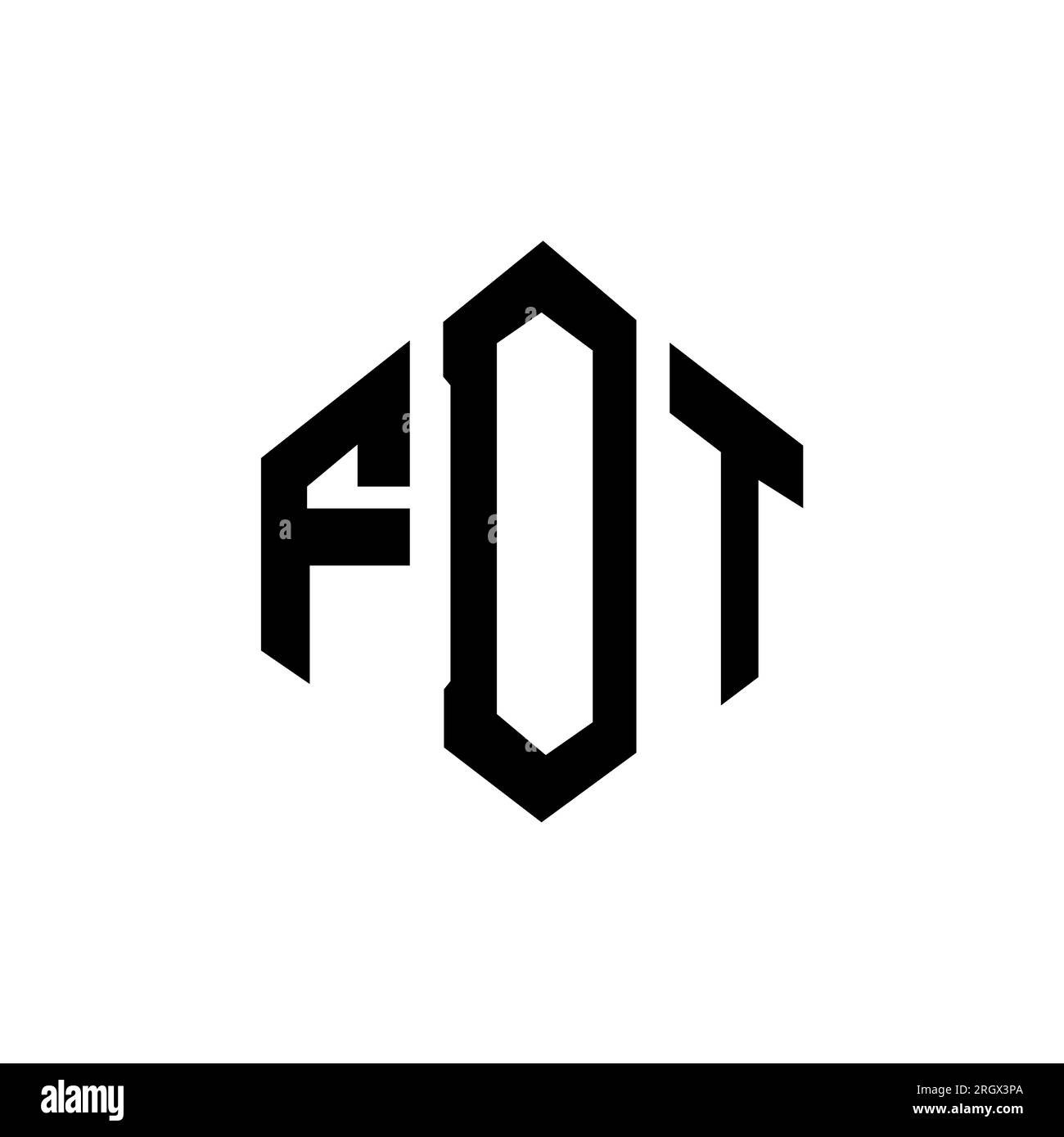 FDT letter logo design with polygon shape. FDT polygon and cube shape ...