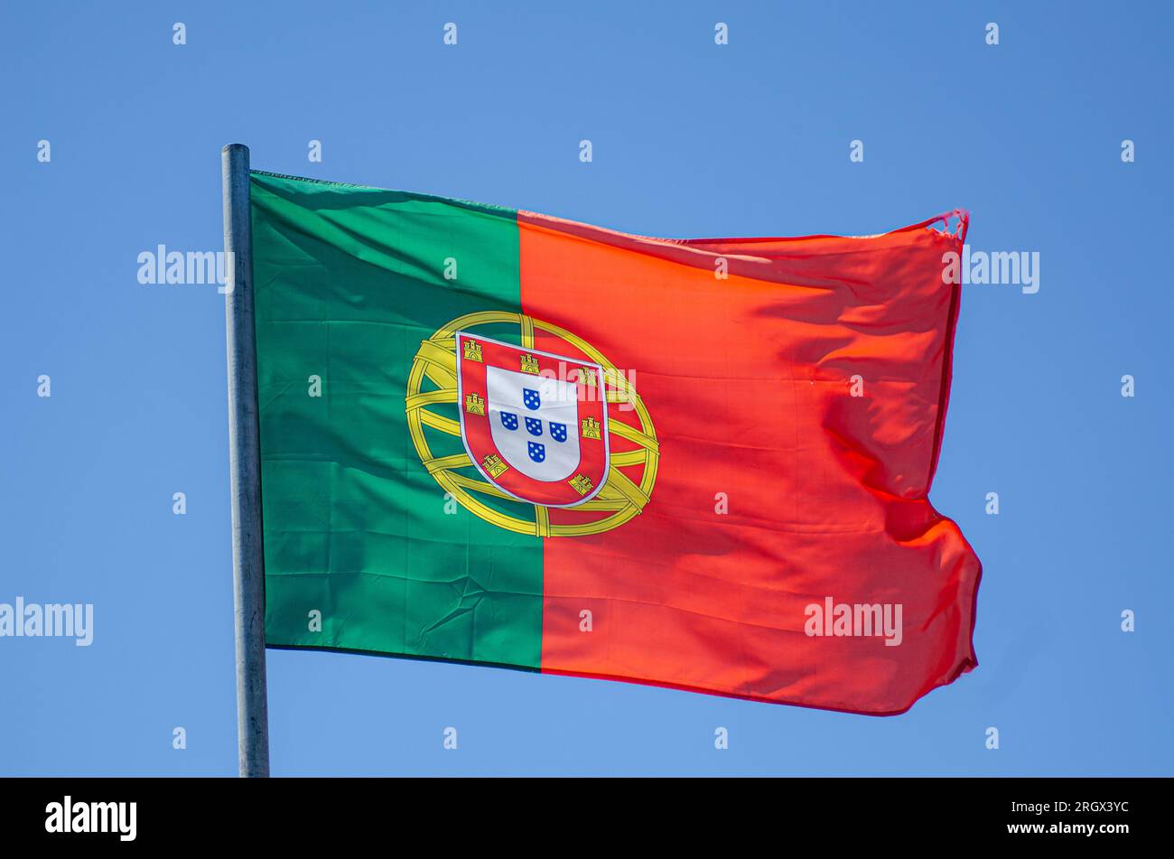 Flag portugal waving wind in hi-res stock photography and images - Alamy