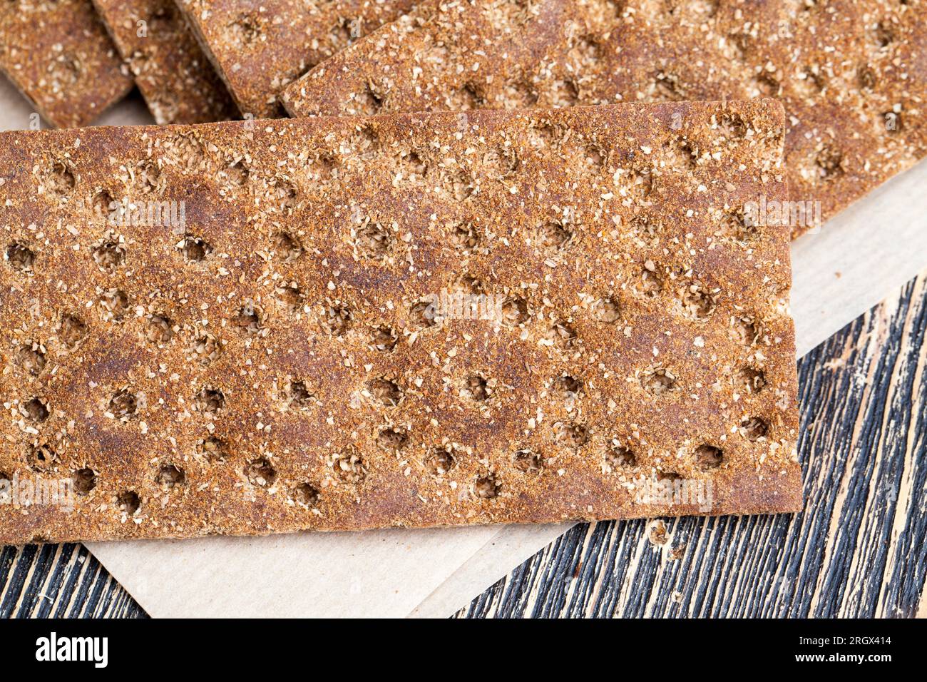 crispy rye bread, healthy foods made from rye flour, thin and crispy ...