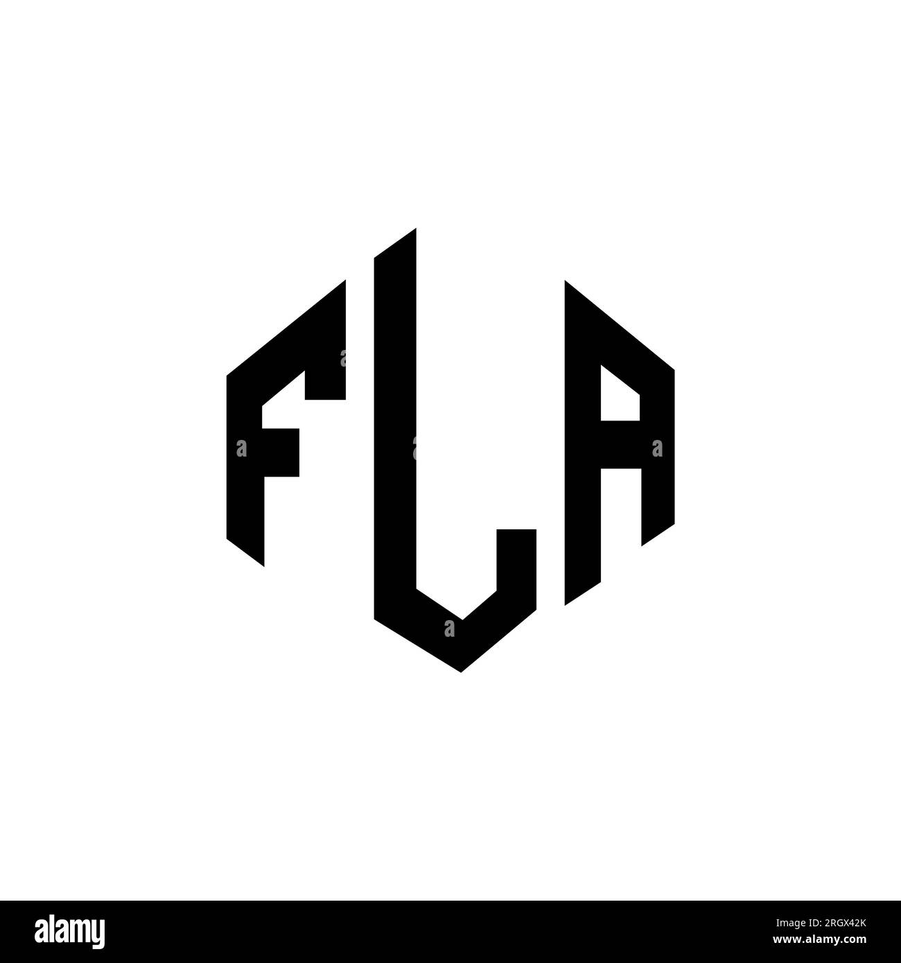 FLA letter logo design with polygon shape. FLA polygon and cube shape ...