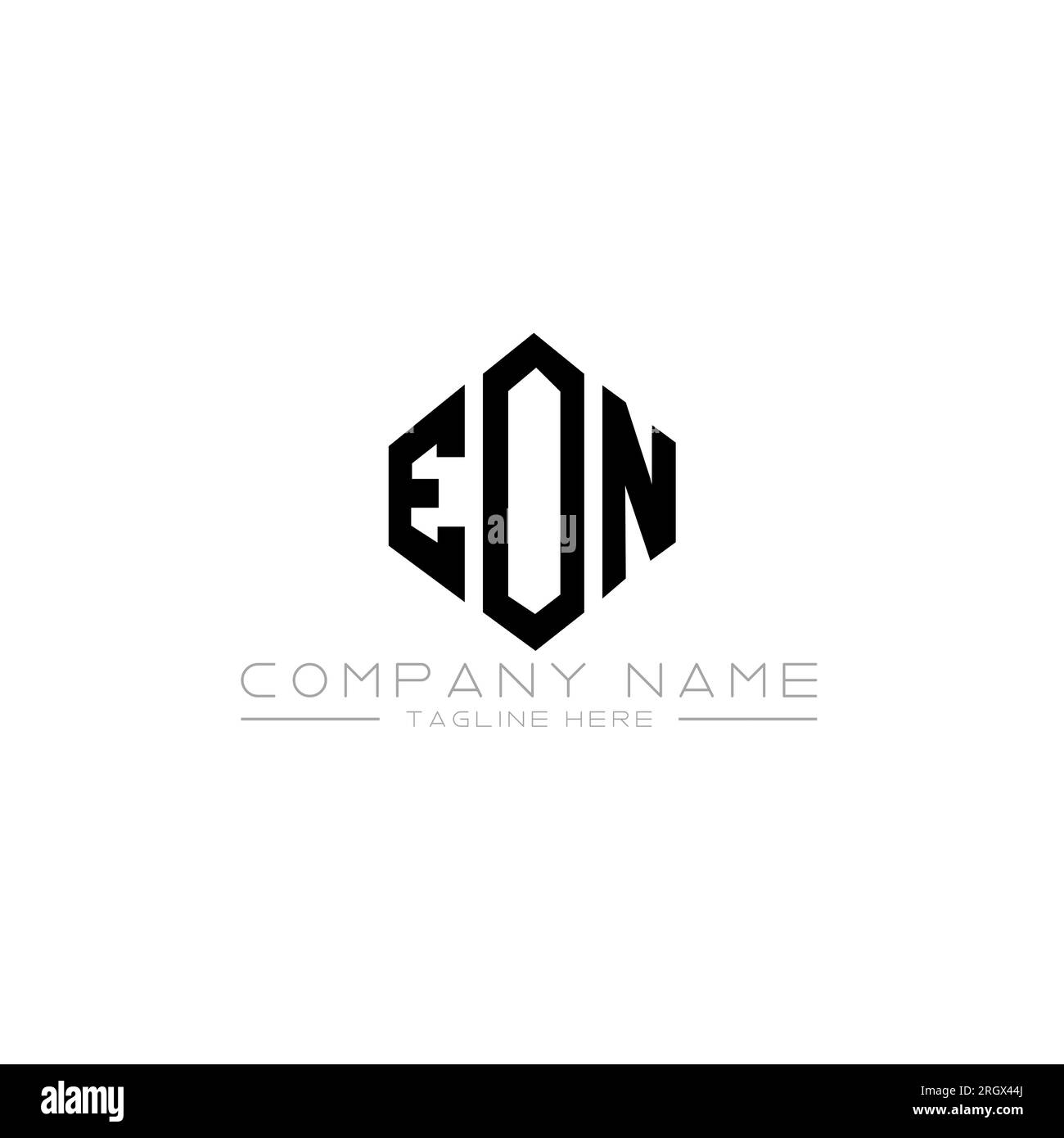 EON letter logo design with polygon shape. EON polygon and cube shape ...