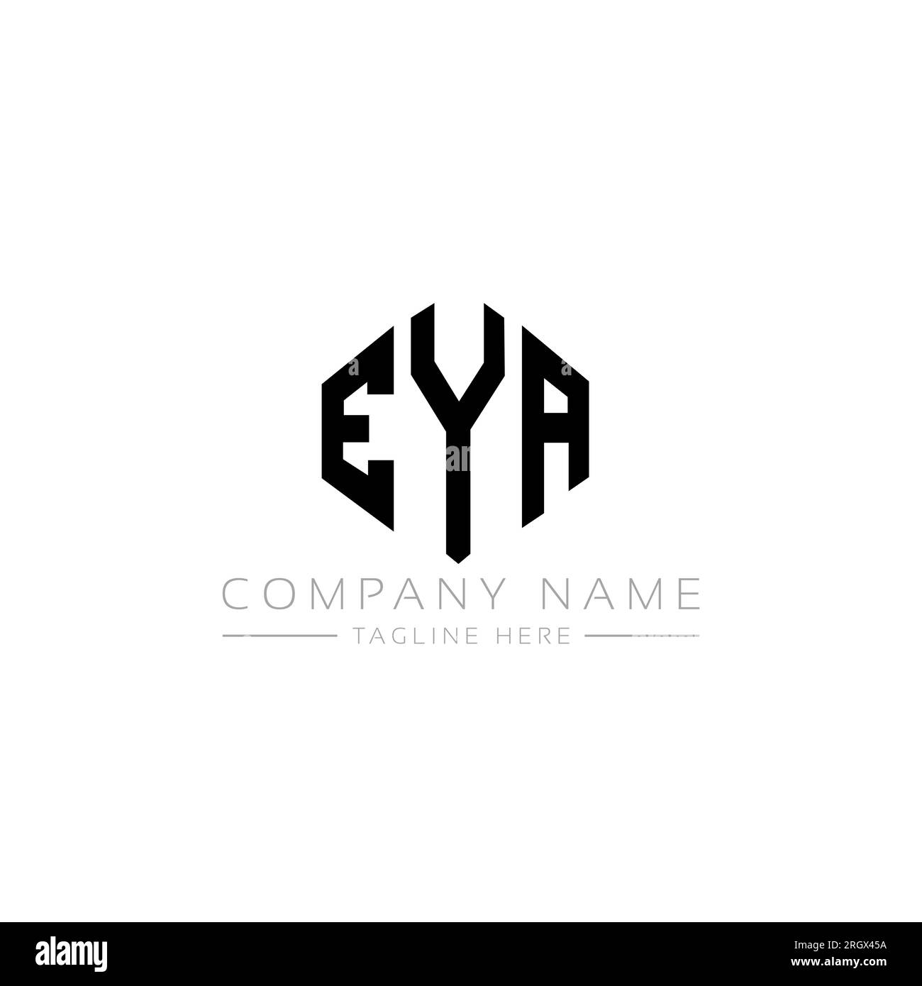 EYA letter logo design with polygon shape. EYA polygon and cube shape ...