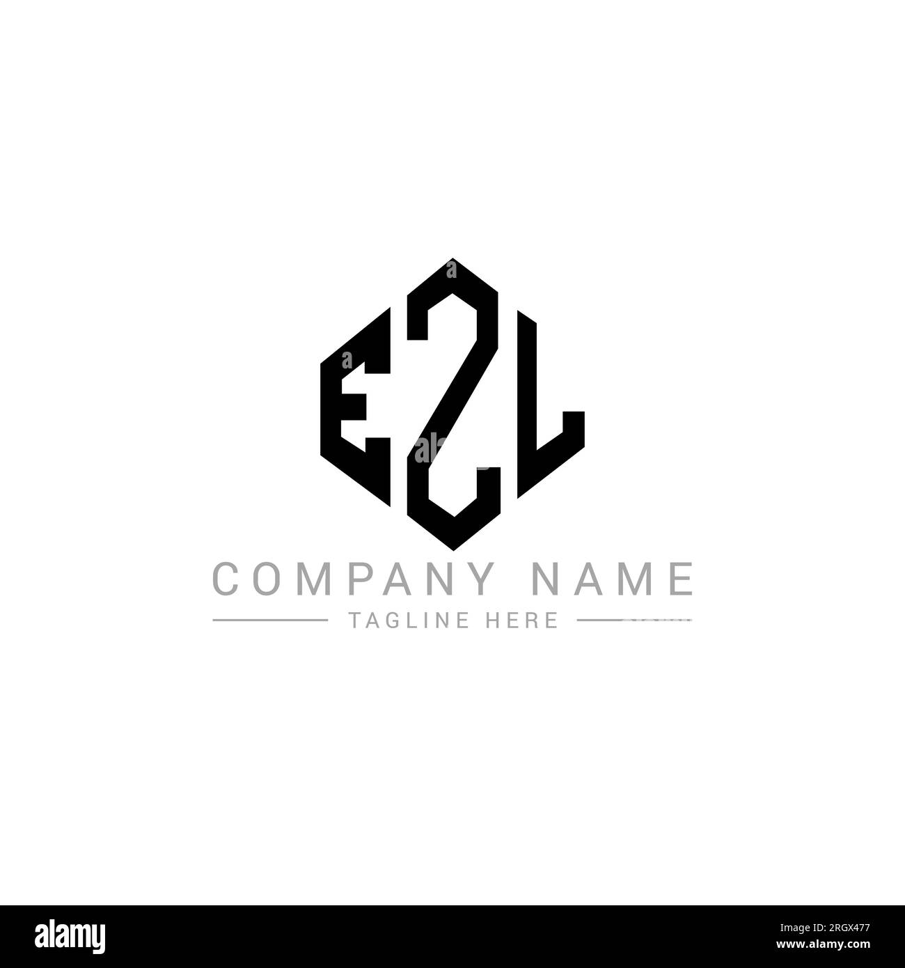 EZL letter logo design with polygon shape. EZL polygon and cube shape ...