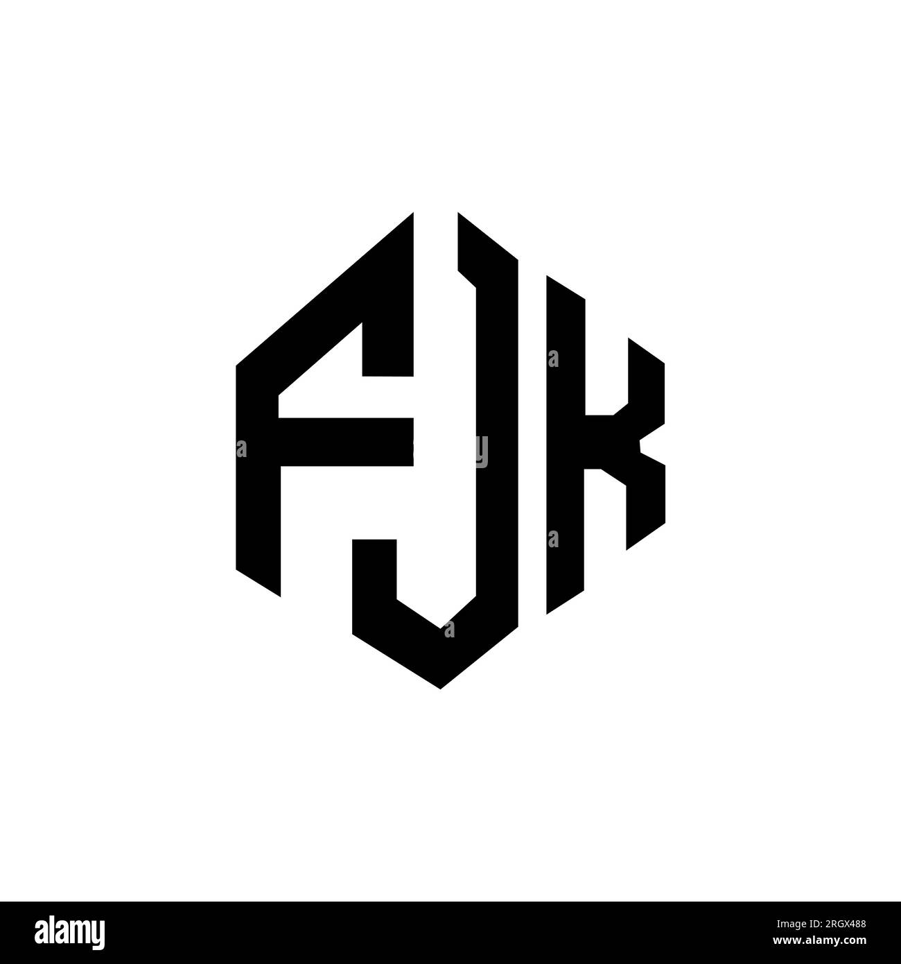 FJK letter logo design with polygon shape. FJK polygon and cube shape ...