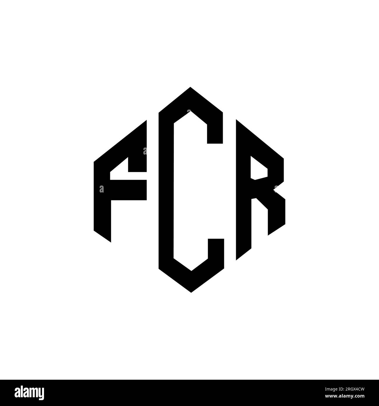 FCR letter logo design with polygon shape. FCR polygon and cube shape ...