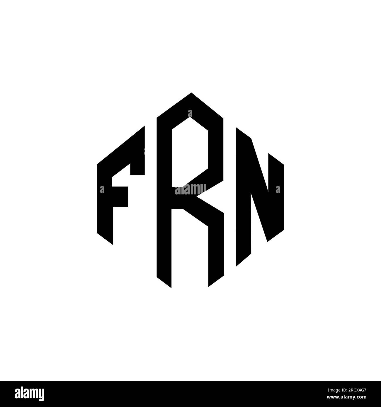 FRN letter logo design with polygon shape. FRN polygon and cube shape ...