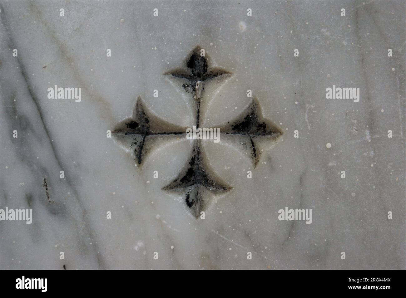 Ancient granite Christian cross. Antique style cross in granite Stock ...