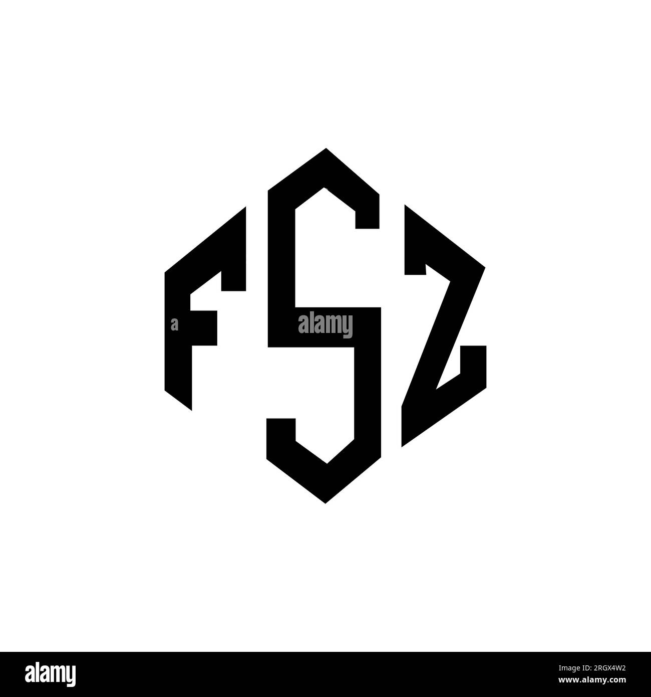 FSZ letter logo design with polygon shape. FSZ polygon and cube shape ...