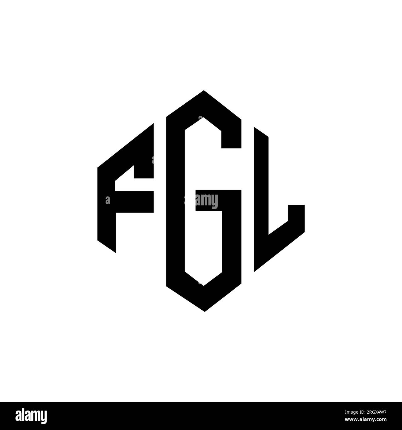 FGL letter logo design with polygon shape. FGL polygon and cube shape ...