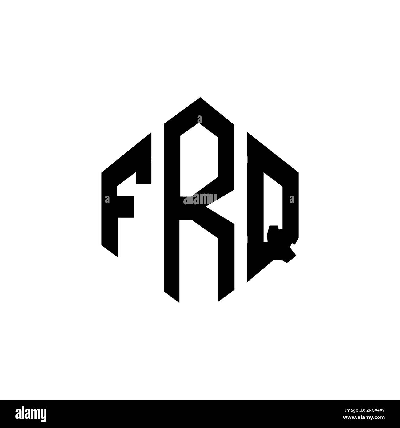 FRQ letter logo design with polygon shape. FRQ polygon and cube shape ...