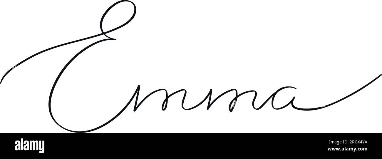 Female name Emma. Girl’s name Handwritten lettering calligraphy ... Female name Emma. Girl’s name Handwritten lettering calligraphy ...
