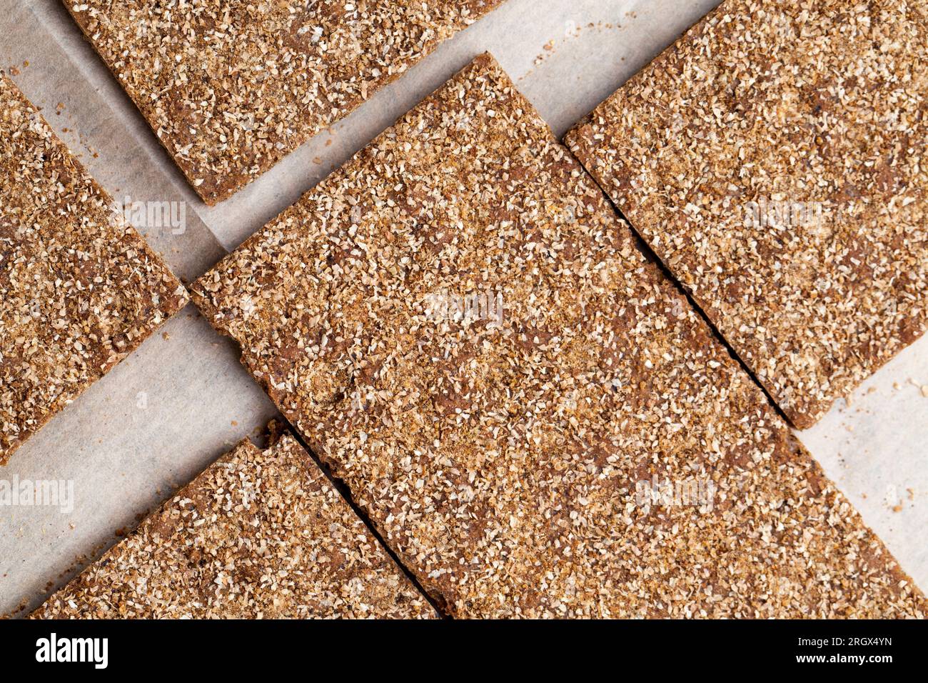 crispy rye bread, healthy foods made from rye flour, thin and crispy ...