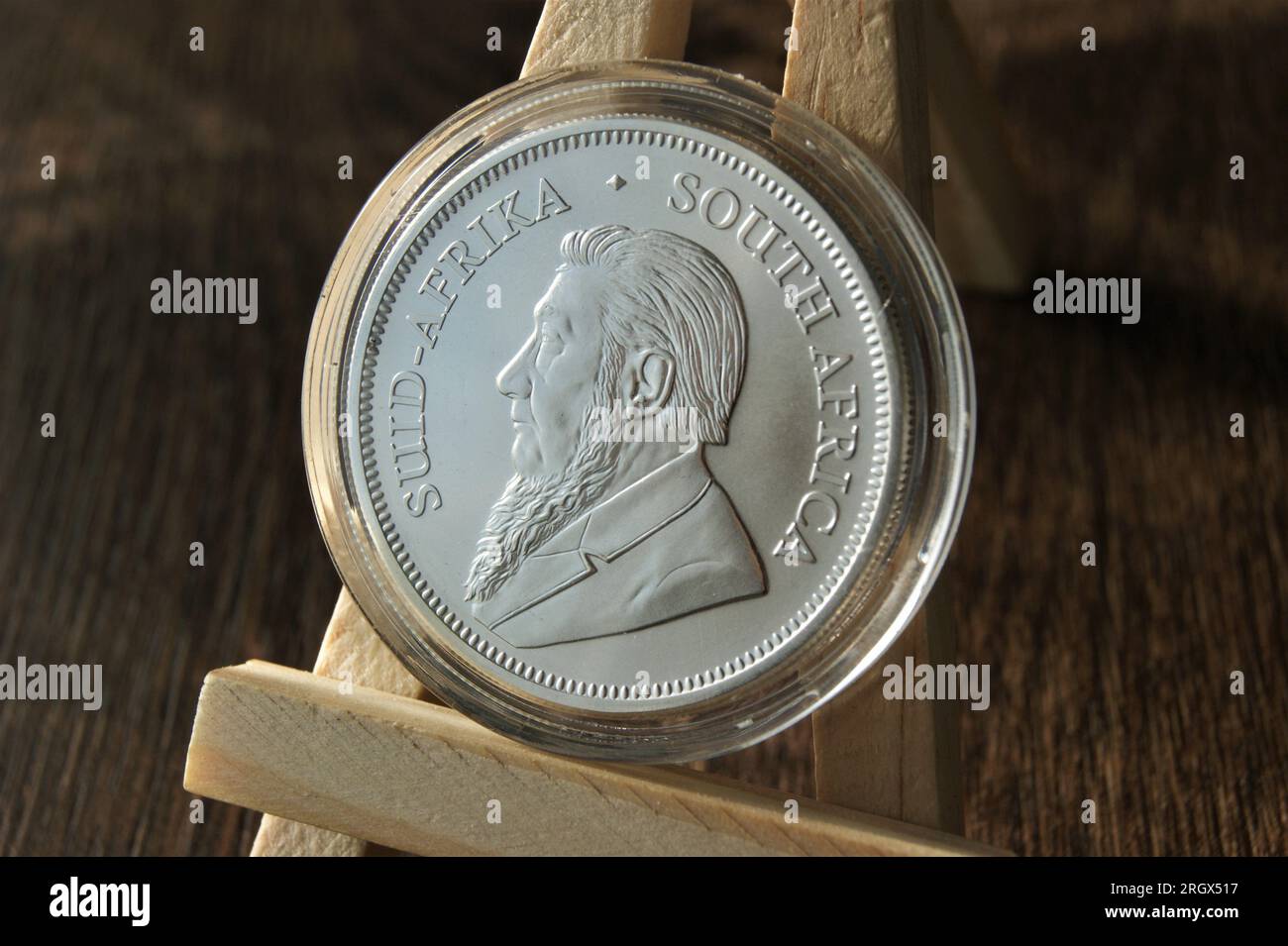 Silver Krugerrand 1 Rand 2018 South Africa. Silver investment coin in ...