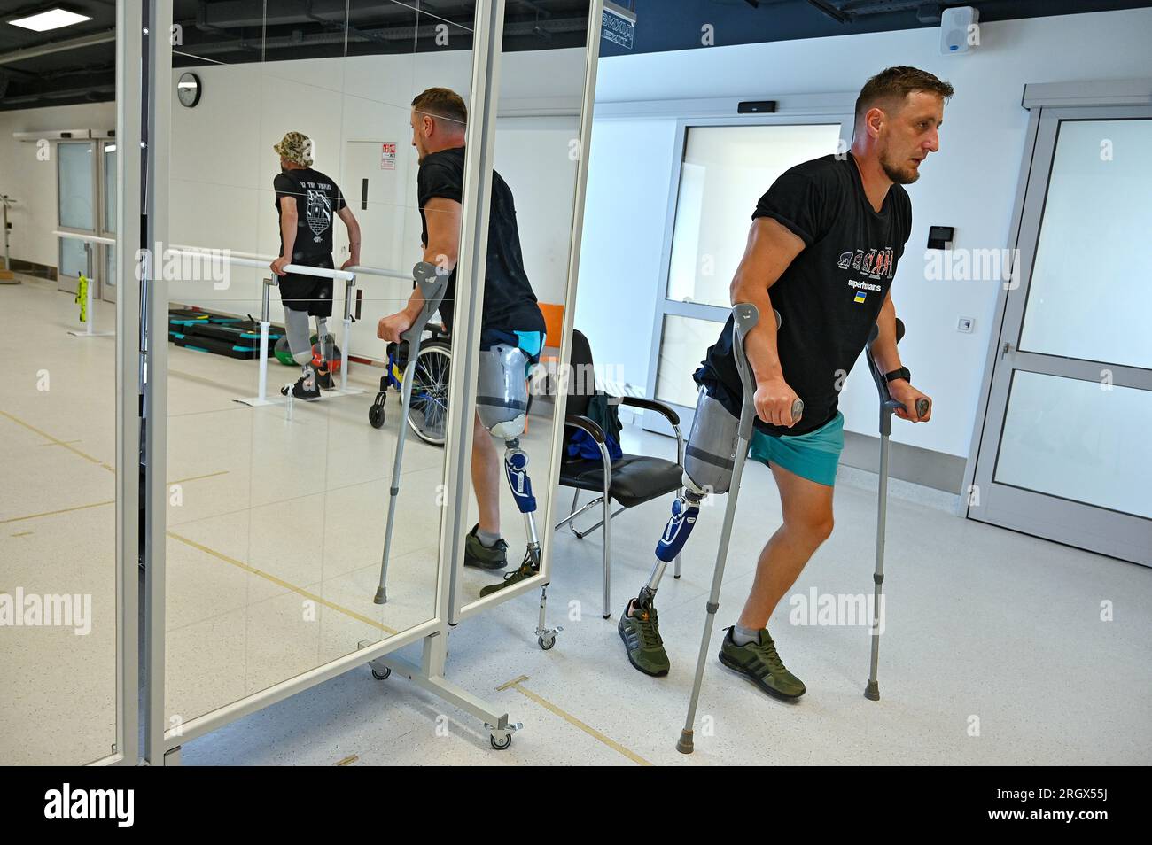 Non Exclusive: VYNNYKY, UKRAINE - AUGUST 9, 2023 - Kostiantyn trains to ...