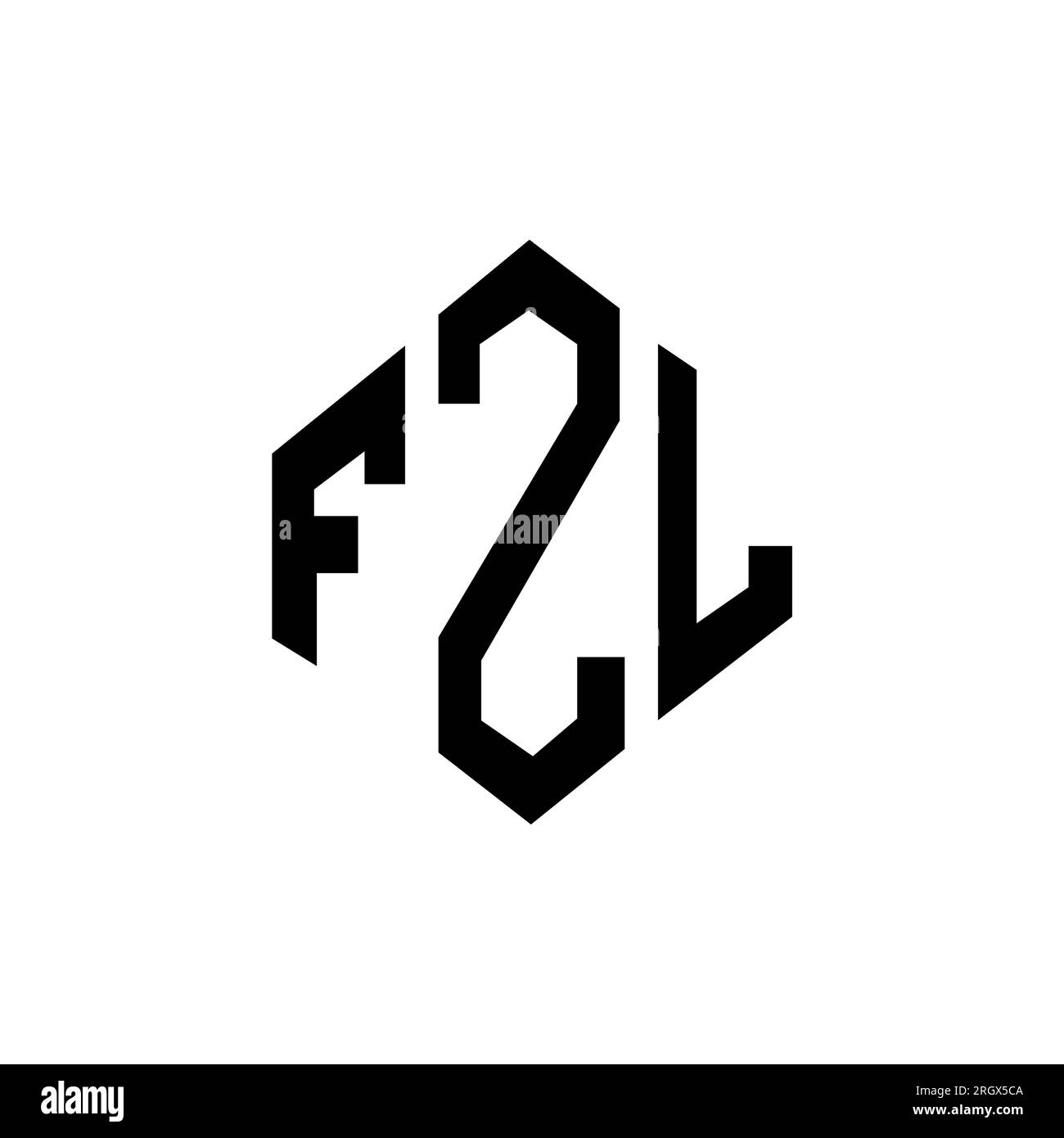 FZL letter logo design with polygon shape. FZL polygon and cube shape ...