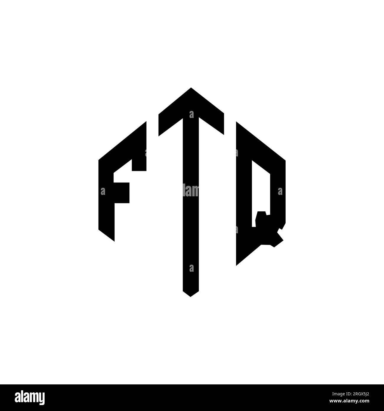FTQ letter logo design with polygon shape. FTQ polygon and cube shape ...