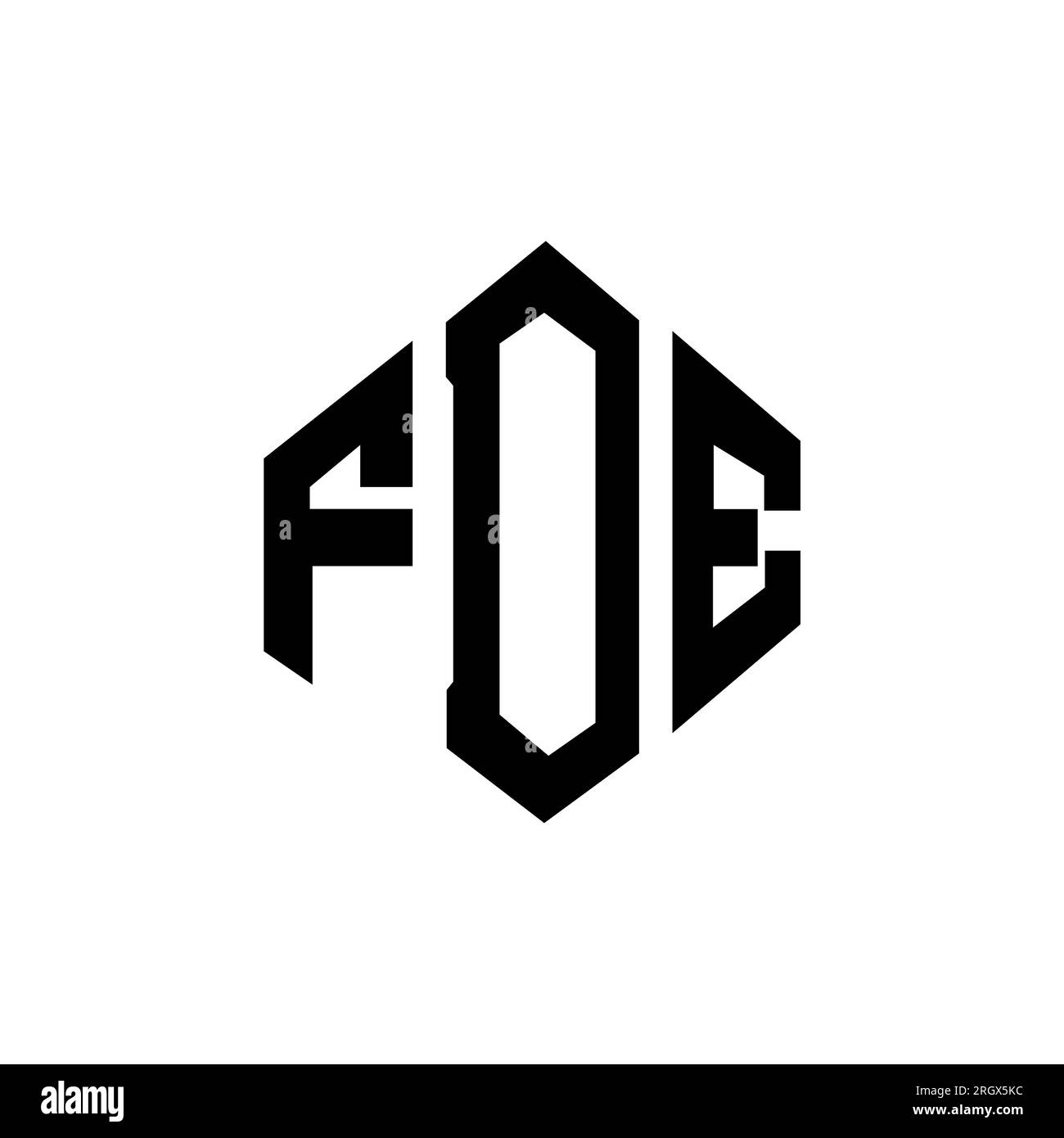 FDE letter logo design with polygon shape. FDE polygon and cube shape ...