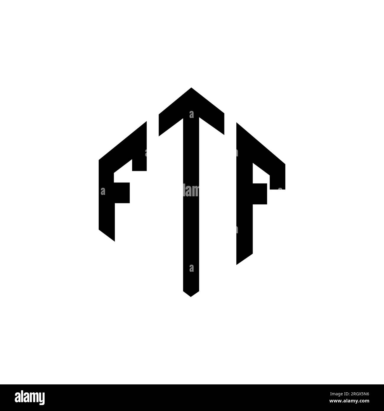 FTF letter logo design with polygon shape. FTF polygon and cube shape ...