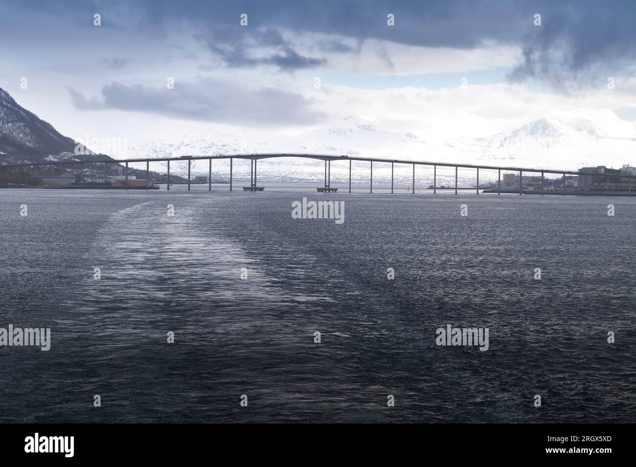 The 1036 Metre Long Tromsø Bridge (Tromsøbrua) Spans The Tromsøysundet ...