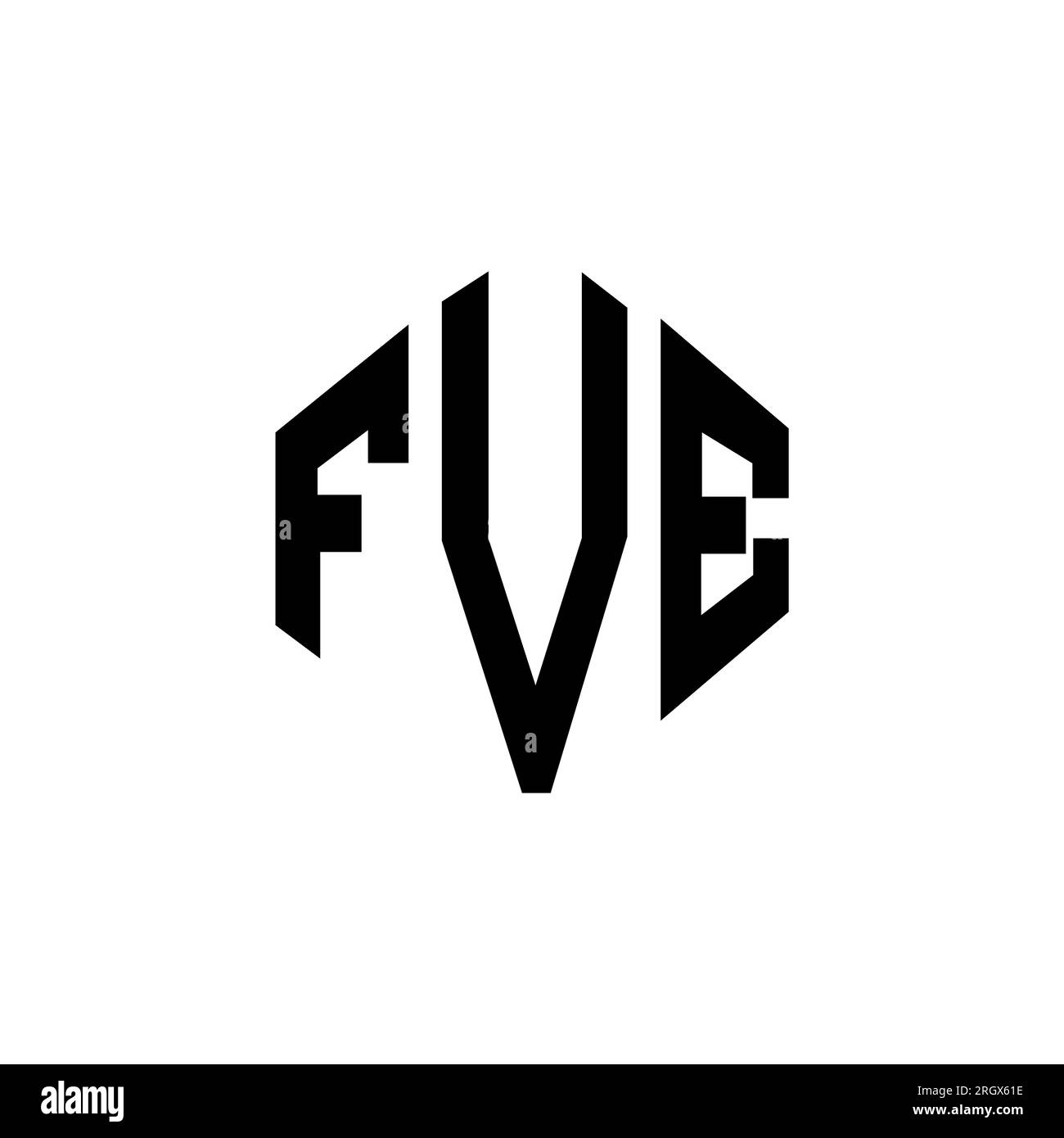 FVE letter logo design with polygon shape. FVE polygon and cube shape ...