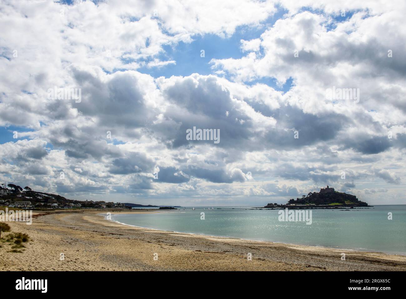 Marazion and Praa Sands on the Cornwall Coast just short of Penzance ...