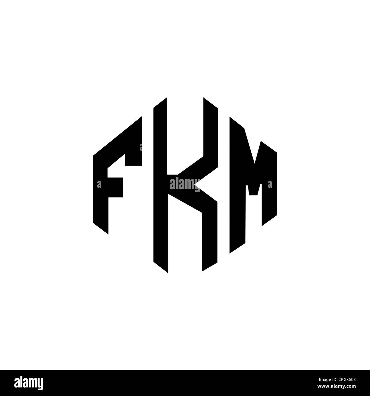 FKM letter logo design with polygon shape. FKM polygon and cube shape ...