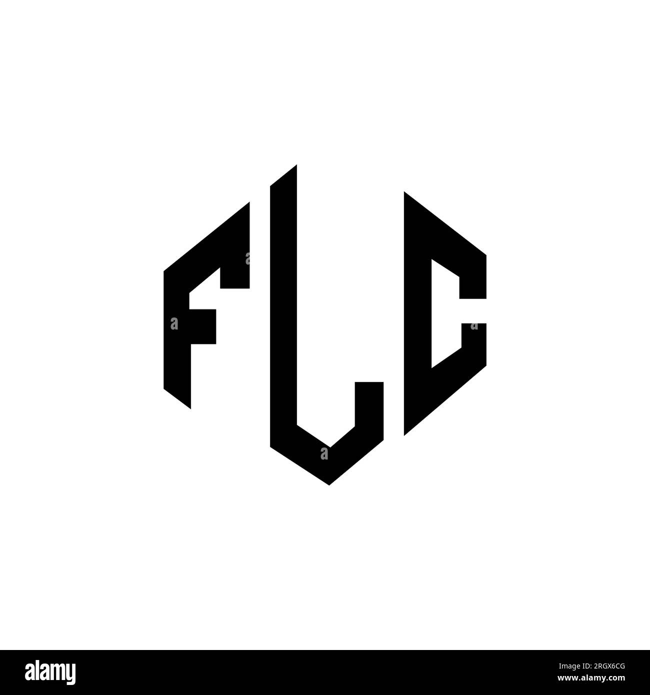 FLC letter logo design with polygon shape. FLC polygon and cube shape ...