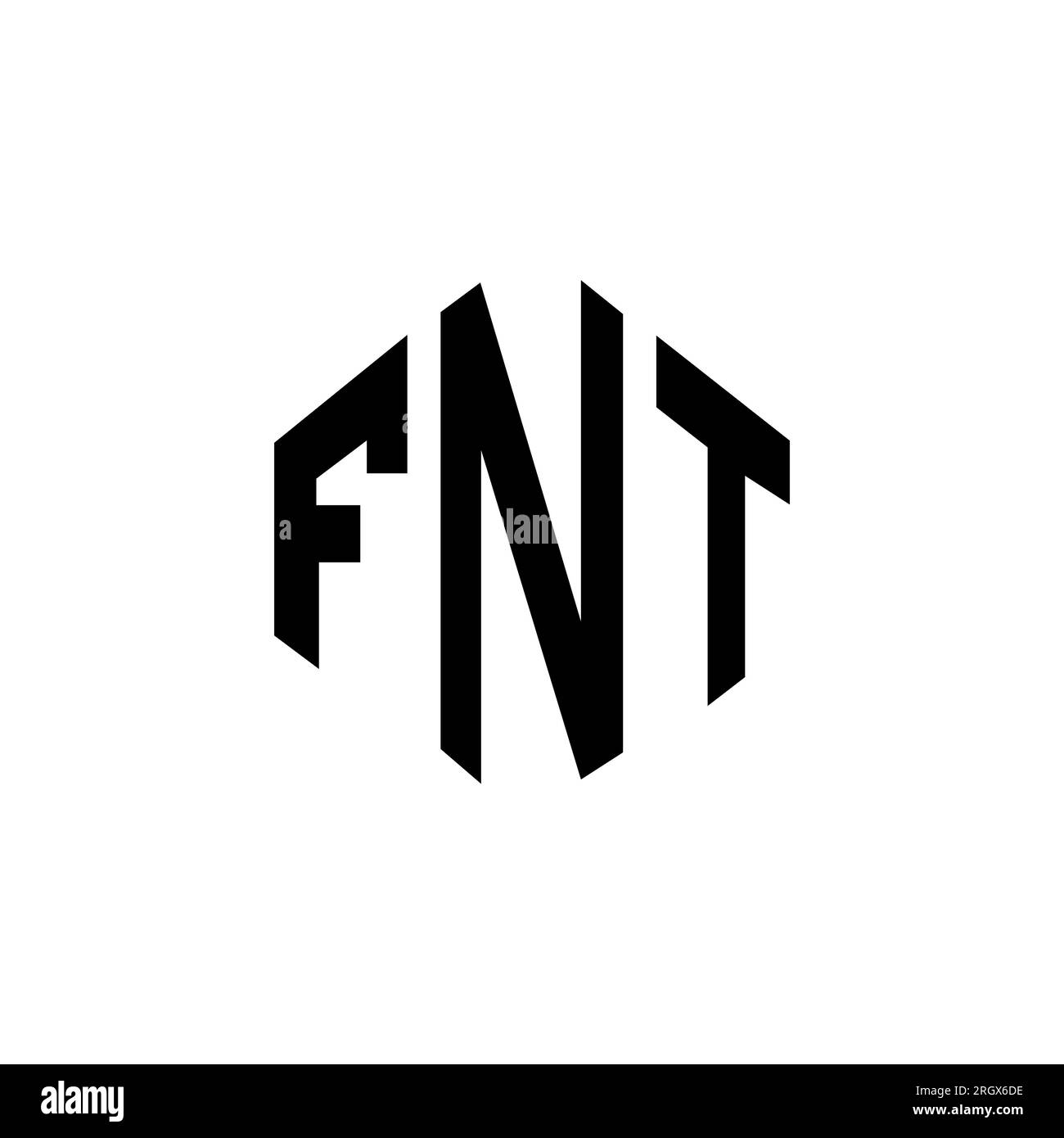 FNT letter logo design with polygon shape. FNT polygon and cube shape ...