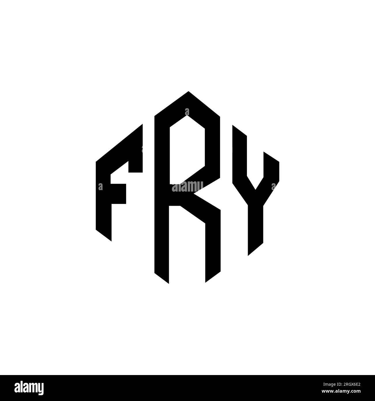 FRY letter logo design with polygon shape. FRY polygon and cube shape ...